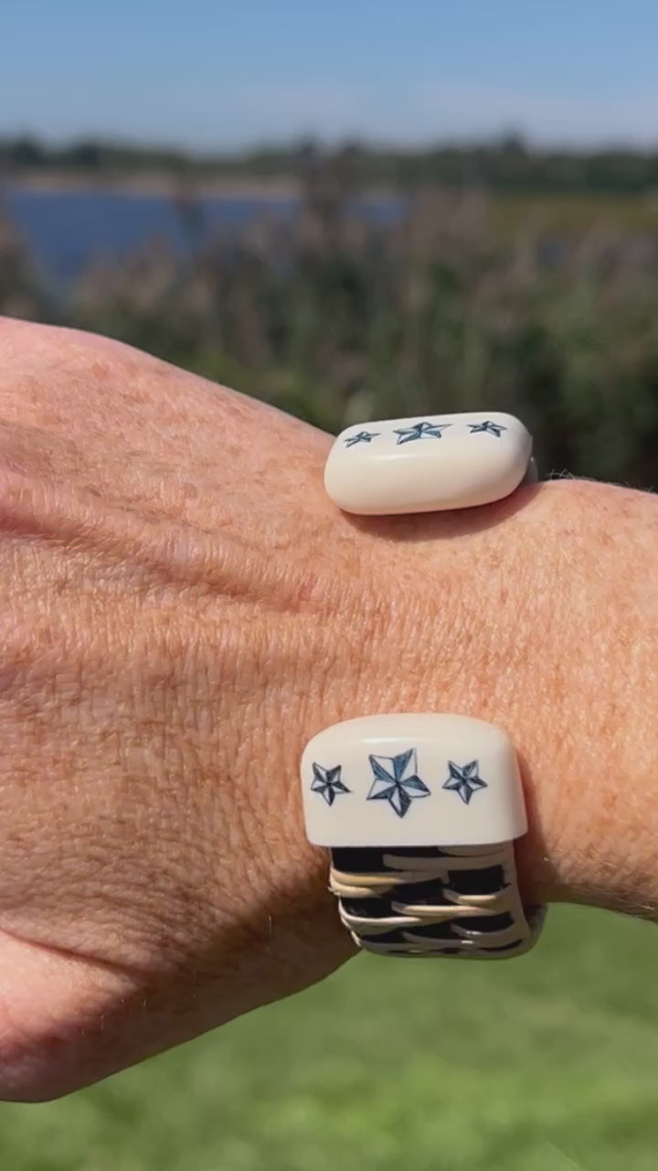 3/4” Spiral Weave Nantucket Cuff- Nantucket Basket Bracelet – Fisher ...